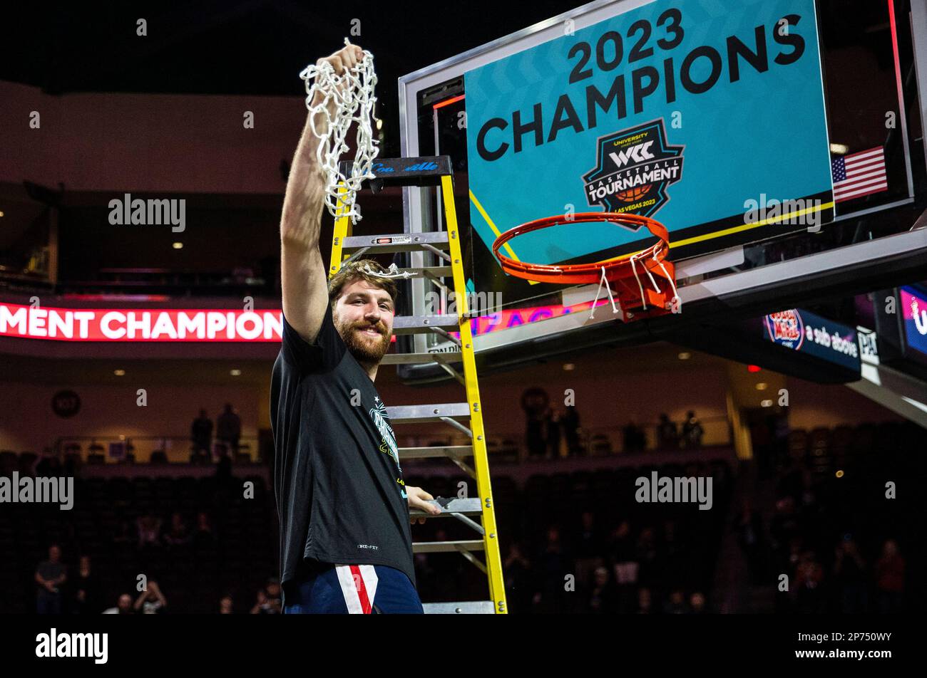 March 07 2023 Las Vegas, NV, U.S.A. Gonzaga forward Drew Timme (2)cuts ...