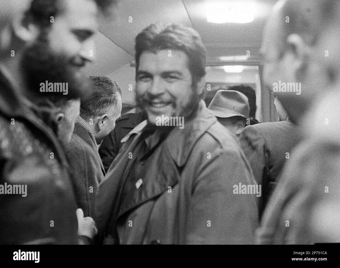 Cuban revolutionary hero Ernesto “Che” Guevara smiles during his visit ...