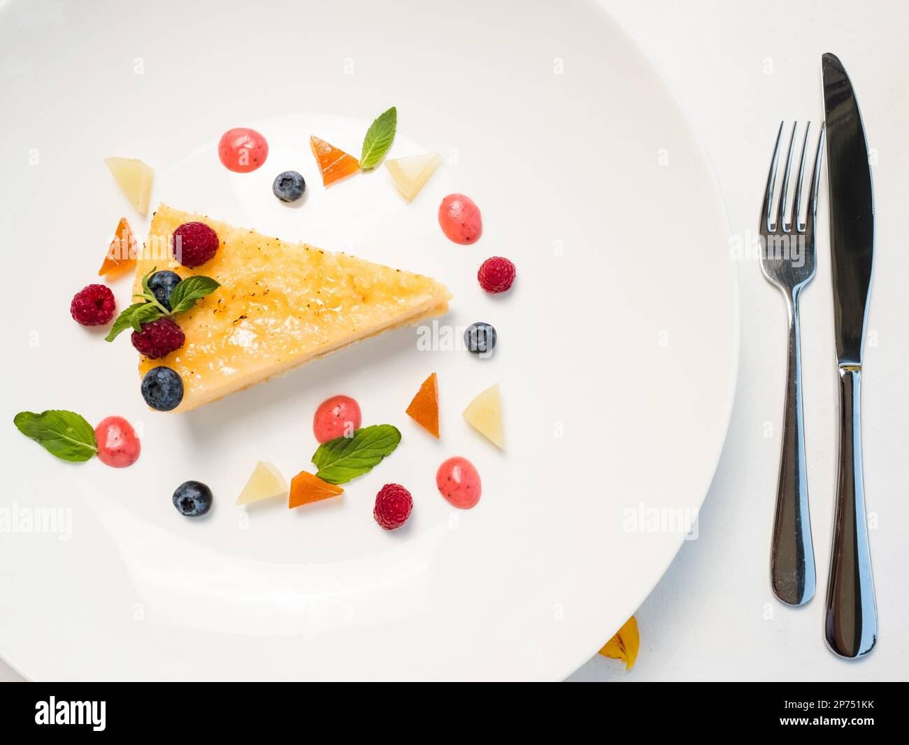sweet delicious cheesecake recipe Stock Photo - Alamy