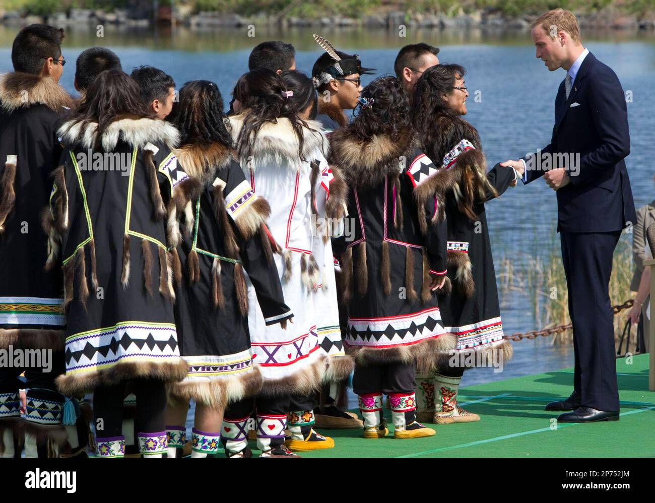 Prince William, The Duke of Cambridge, greets aboriginal dancers in ...