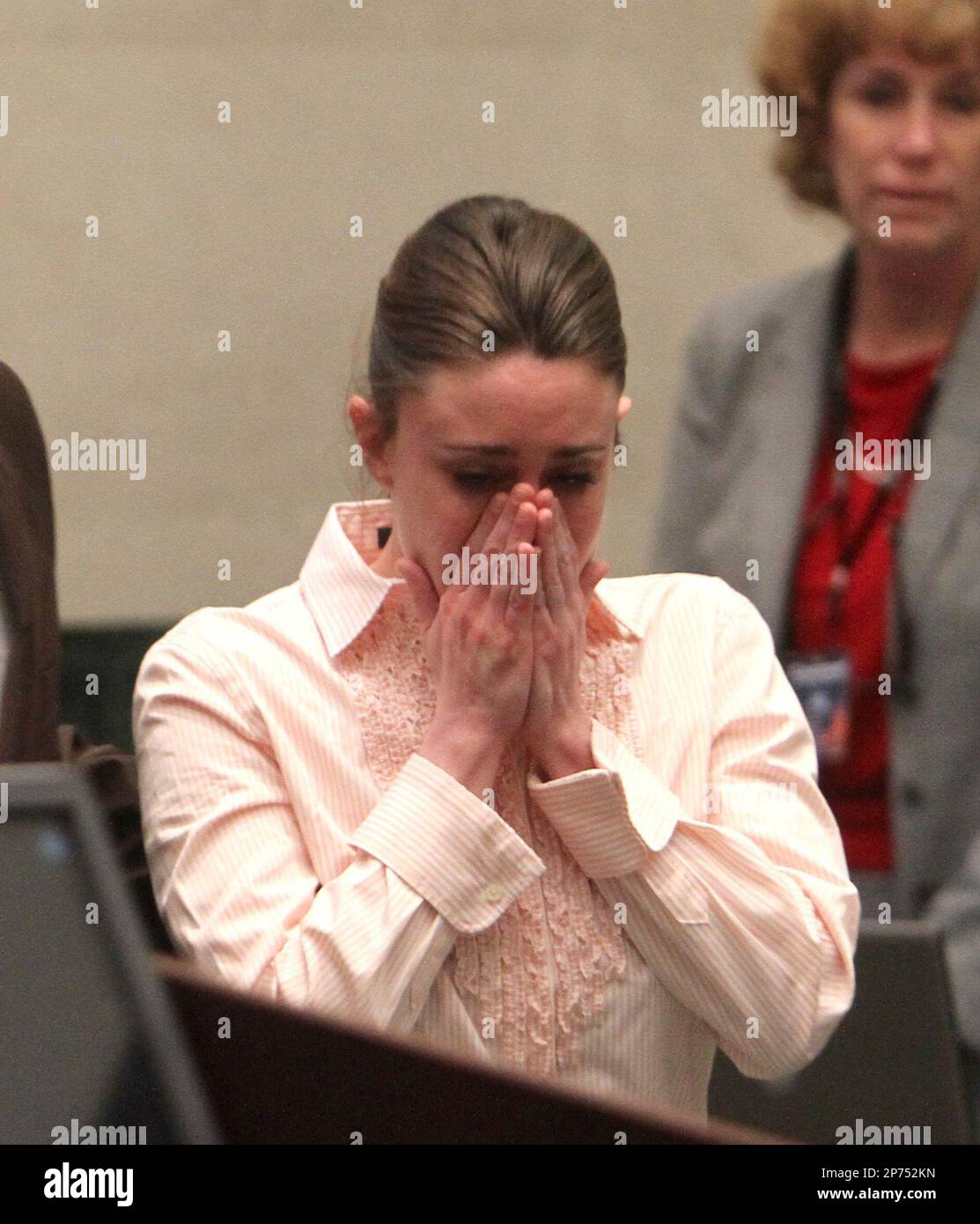 Casey Anthony reacts after the jury acquitted her of murdering her ...