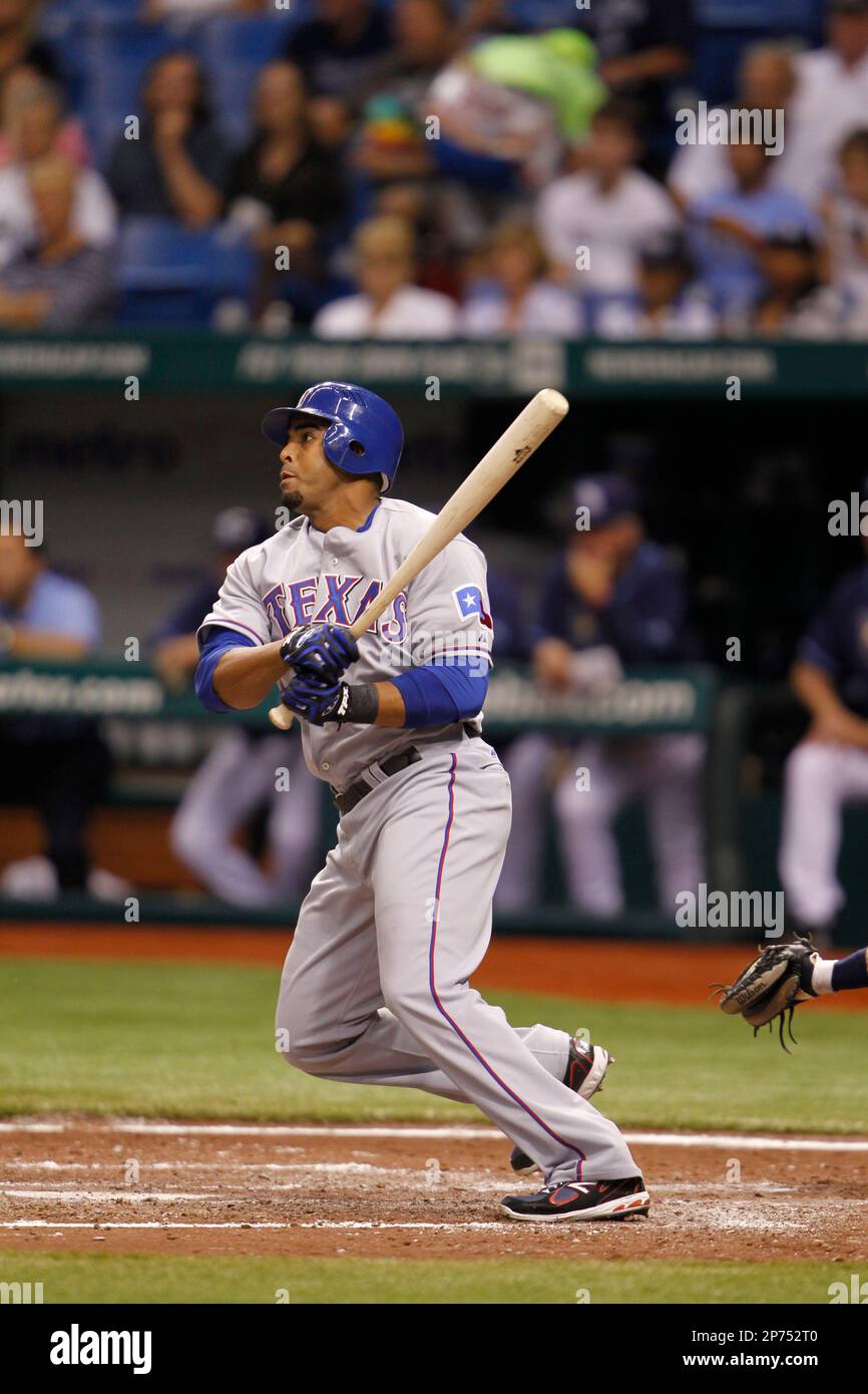 Texas Rangers Nelson Cruz in a game against the Tampa Bay Rays at ...