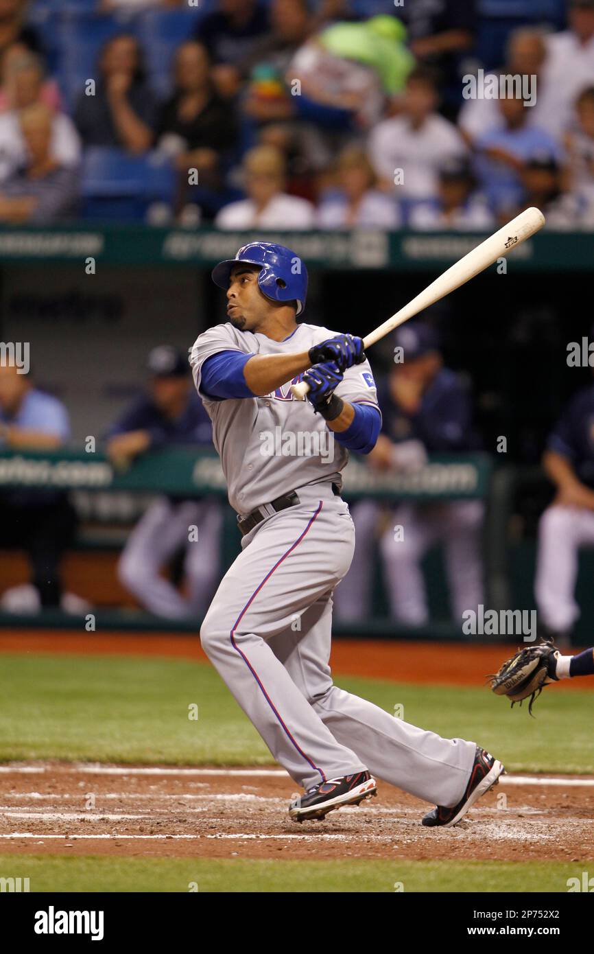 Texas Rangers Nelson Cruz in a game against the Tampa Bay Rays at ...