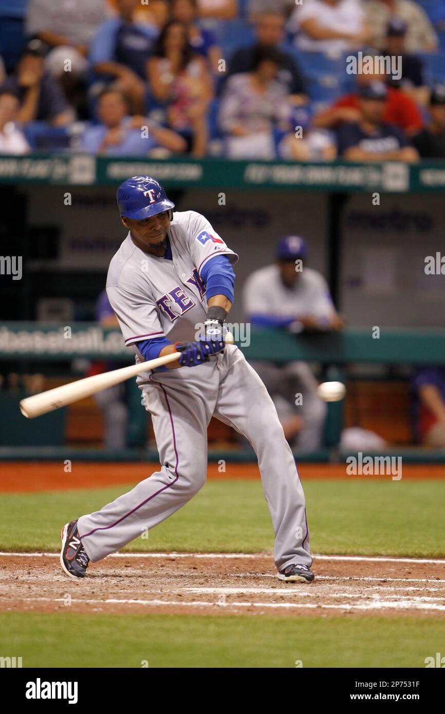 Texas Rangers Nelson Cruz in a game against the Tampa Bay Rays at ...