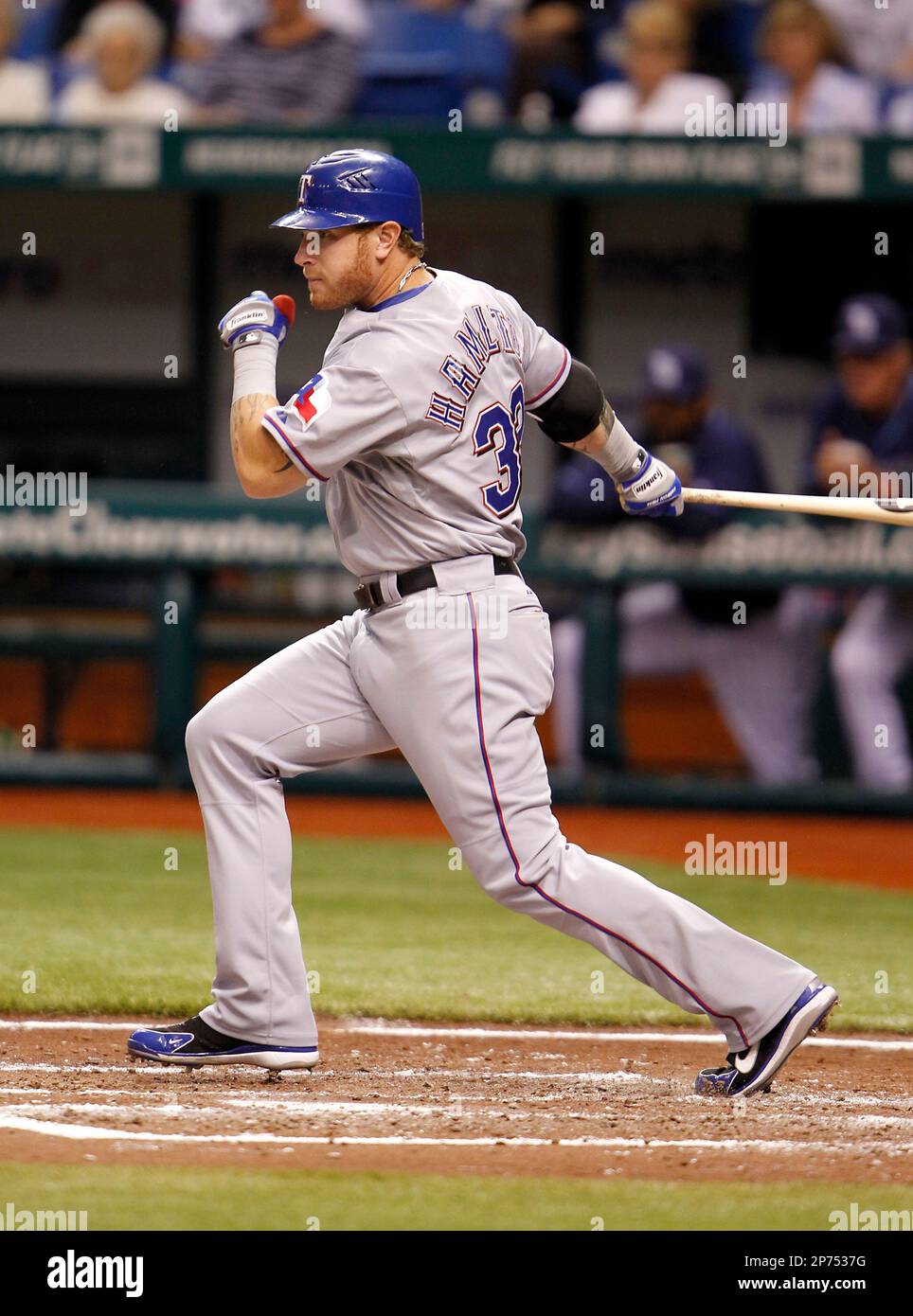 Texas Rangers Josh Hamilton in a game against the Tampa Bay Rays at ...