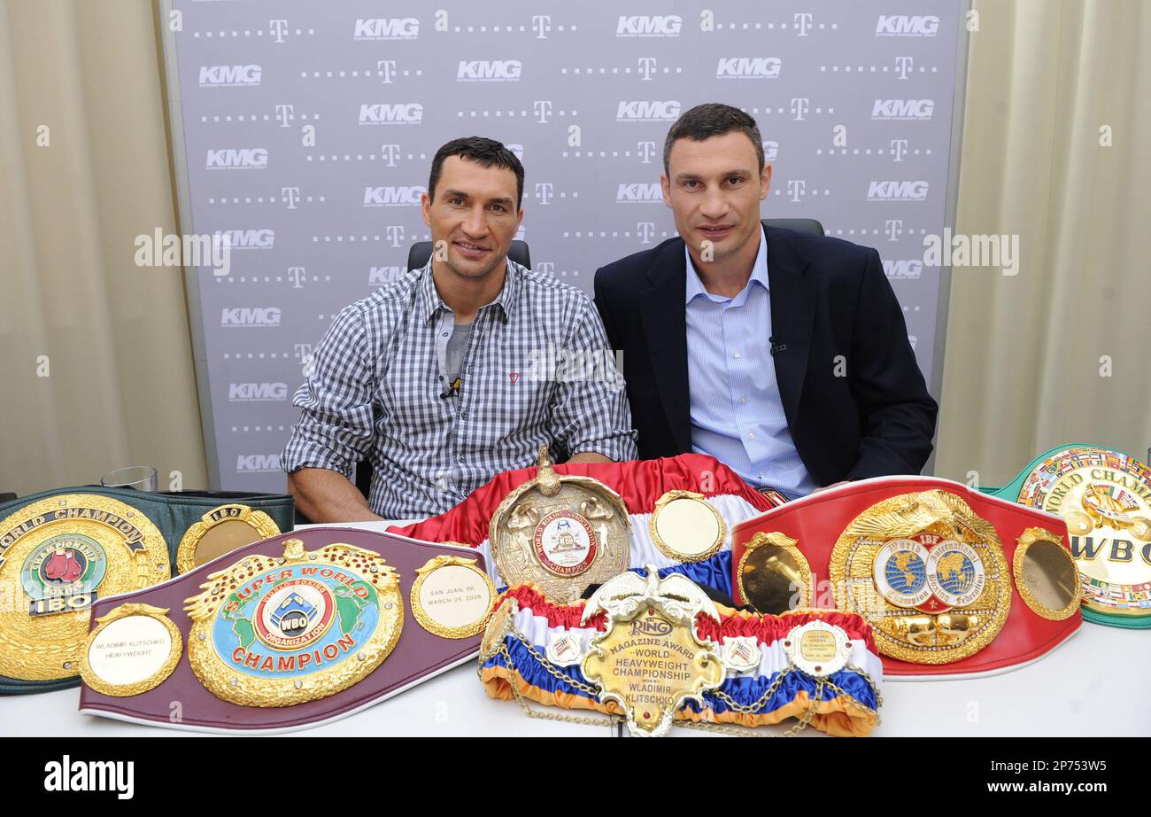 Ukrainian brothers and heavyweight boxers Wladimir and Vitali Klitschko ...