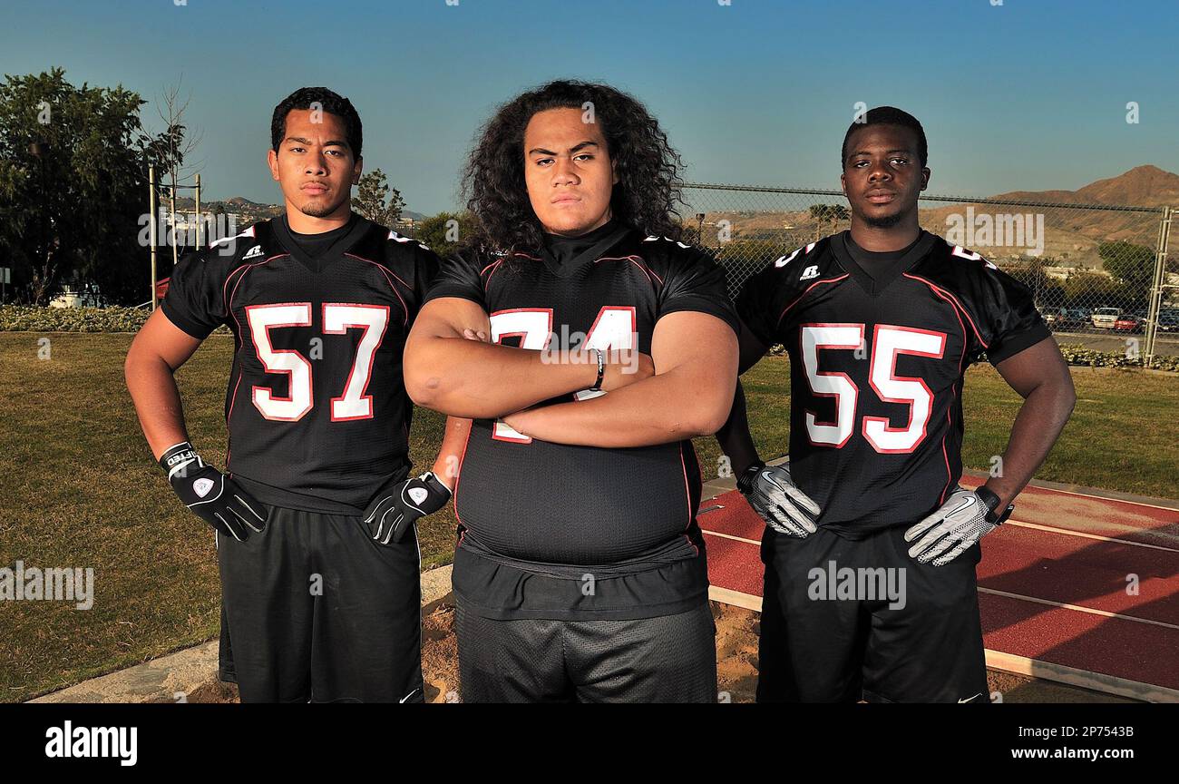 May 19, 2011 Corona, CA.Ngata Tuilialamaka #57, Lio Lafaele #74 and ...