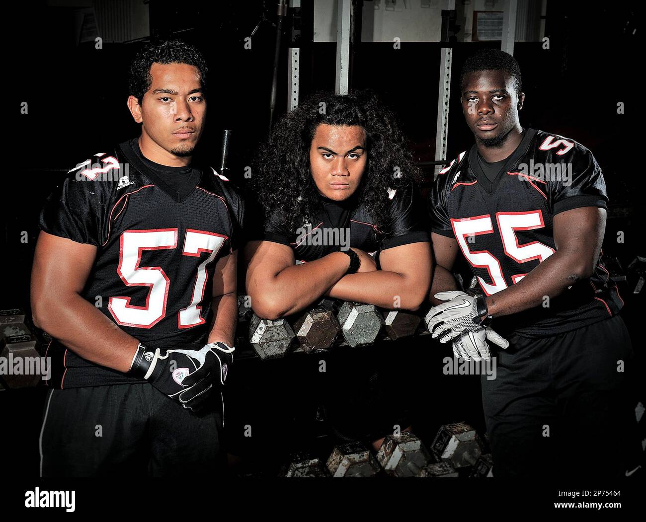 May 19, 2011 Corona, CA.Ngata Tuilialamaka #57, Lio Lafaele #74 and ...