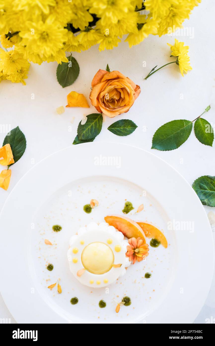 soft and delicious cheesecake on white background Stock Photo - Alamy