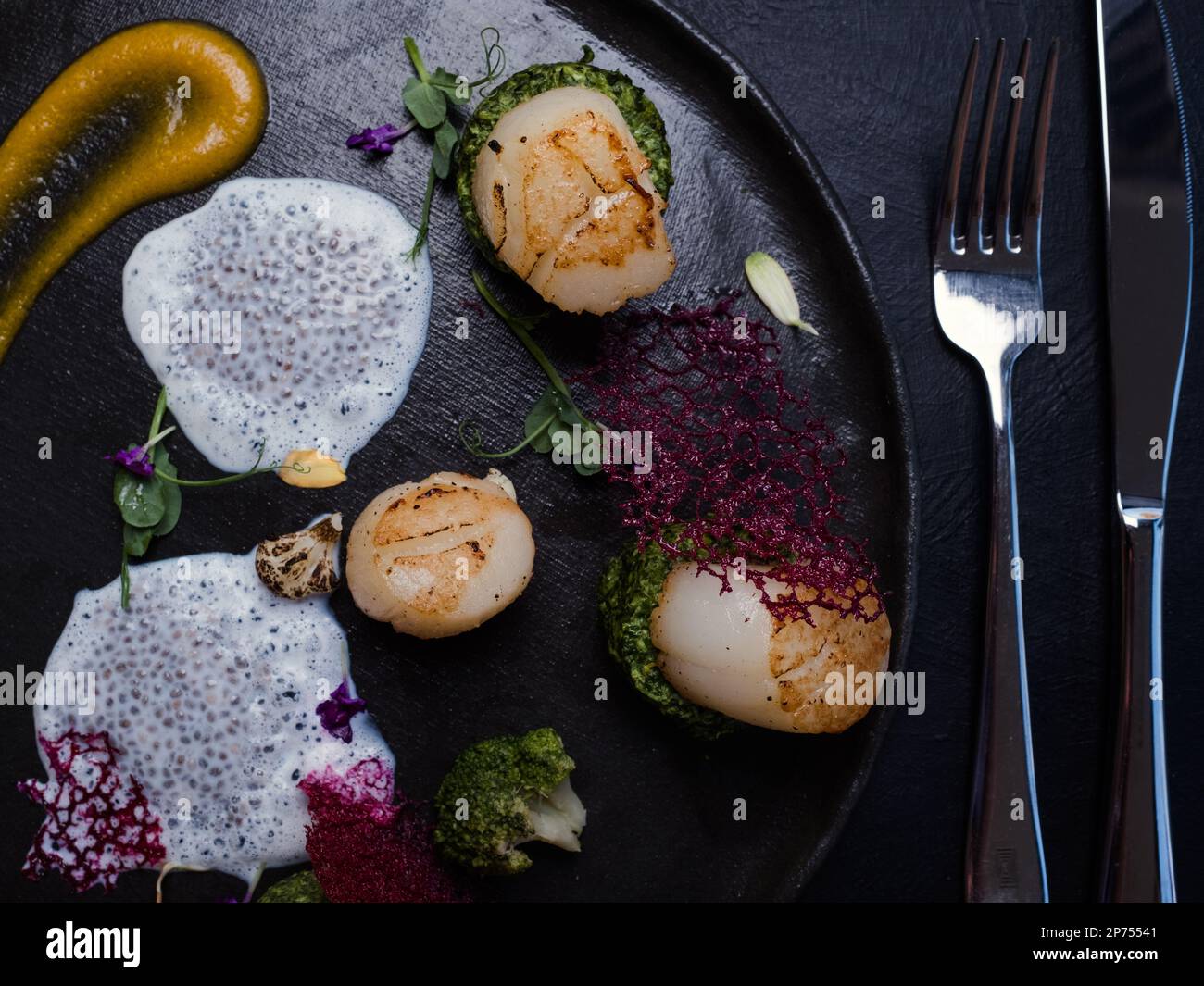 luxury delicious creative molecular food Stock Photo - Alamy