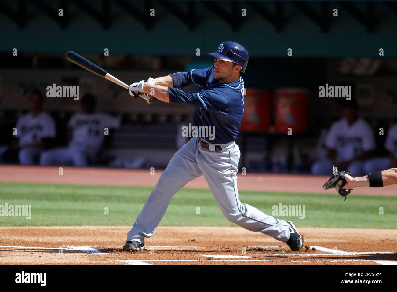 Tampa Bay Rays Sam Fuld in a game against the Florida Marlins at Sun ...