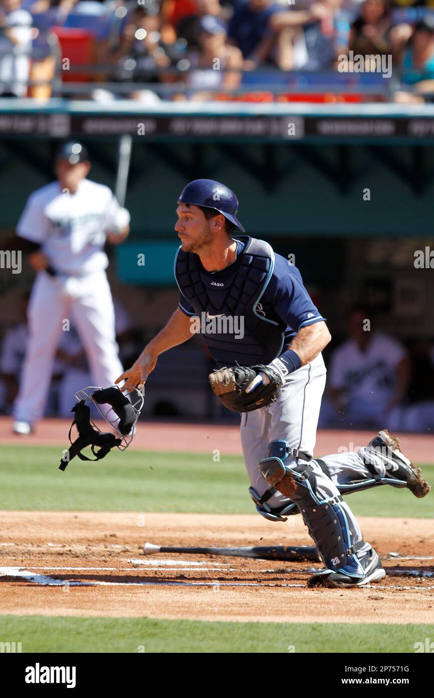 Tampa Bay Rays John Jaso in a game against the Florida Marlins at Sun ...