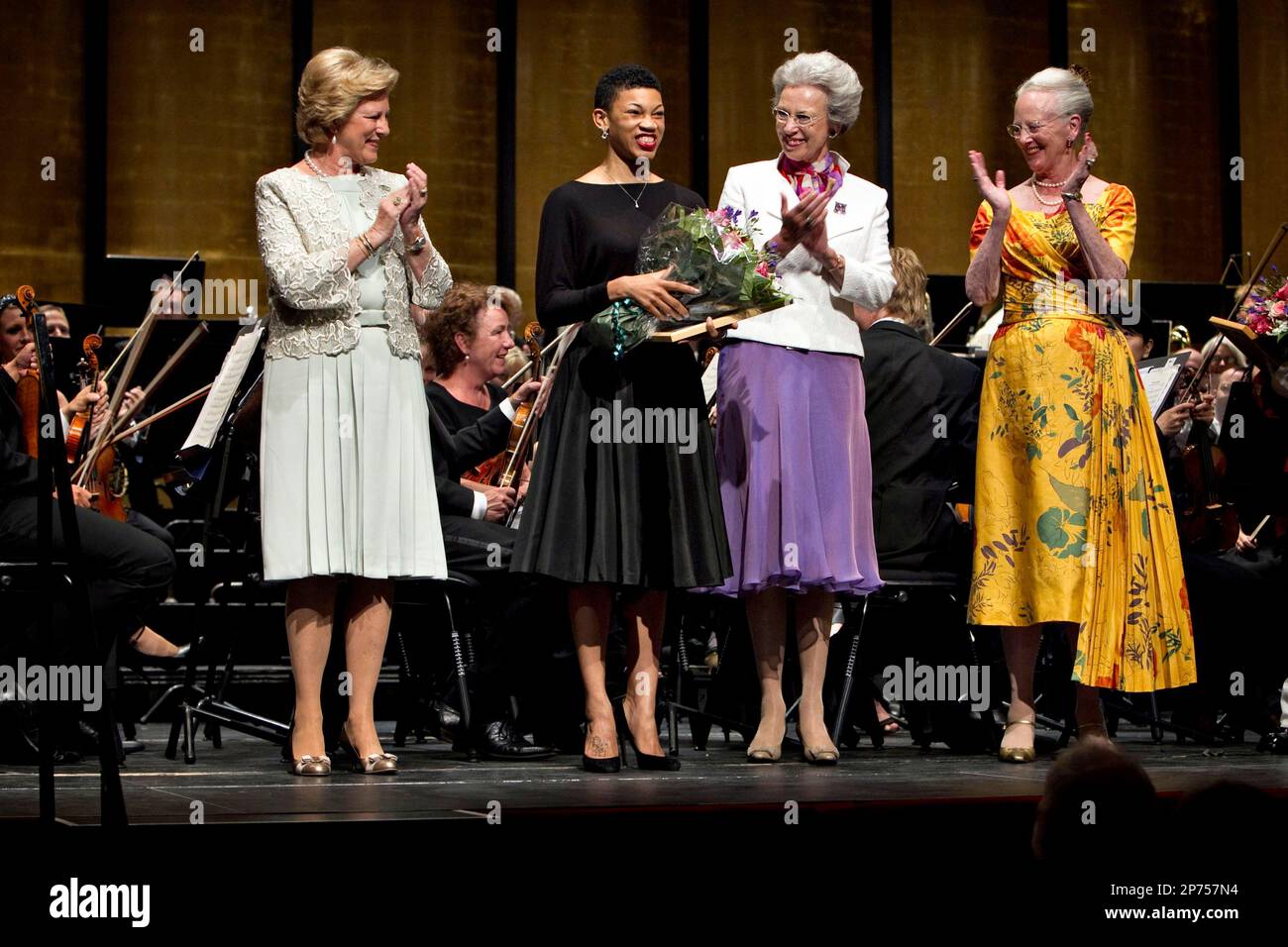 The American dancer Ghrai DeVore, second left, from the Alvin Ailey ...