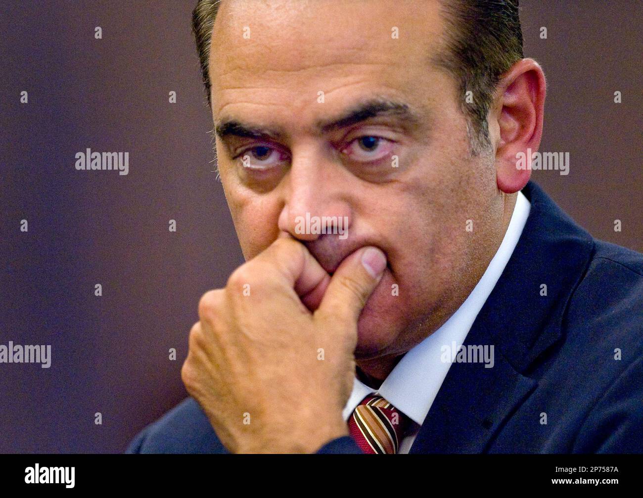 Defense attorney Angelo MacDonald appears in court during former NFL ...