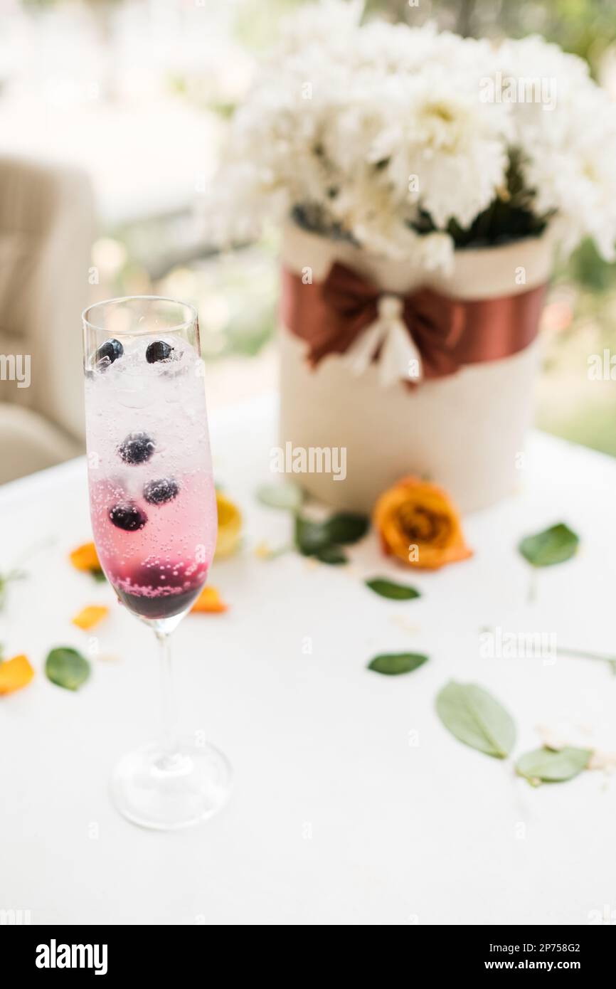 morning alcoholic cocktail party birthday Stock Photo - Alamy