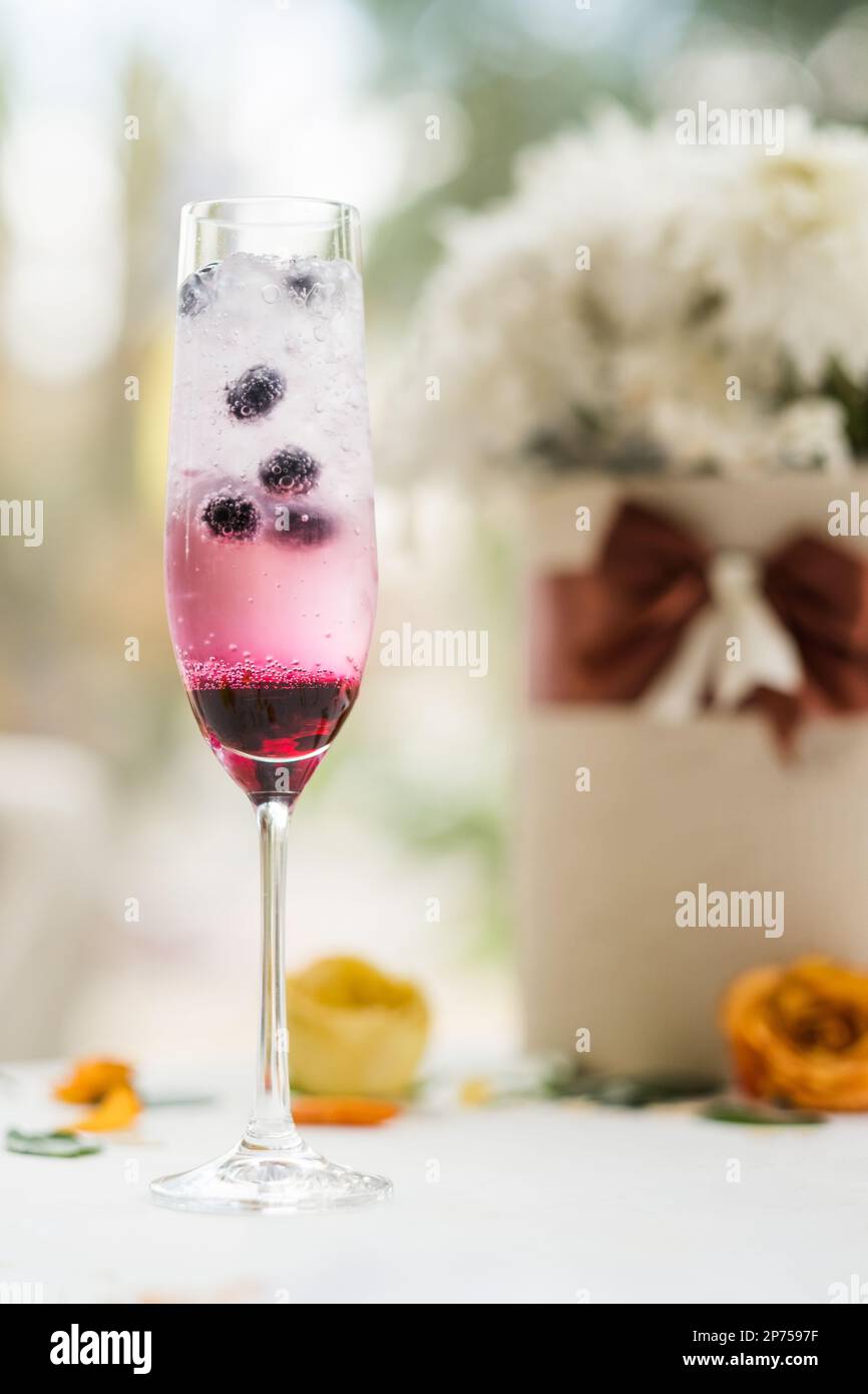 morning alcoholic cocktail party birthday Stock Photo - Alamy