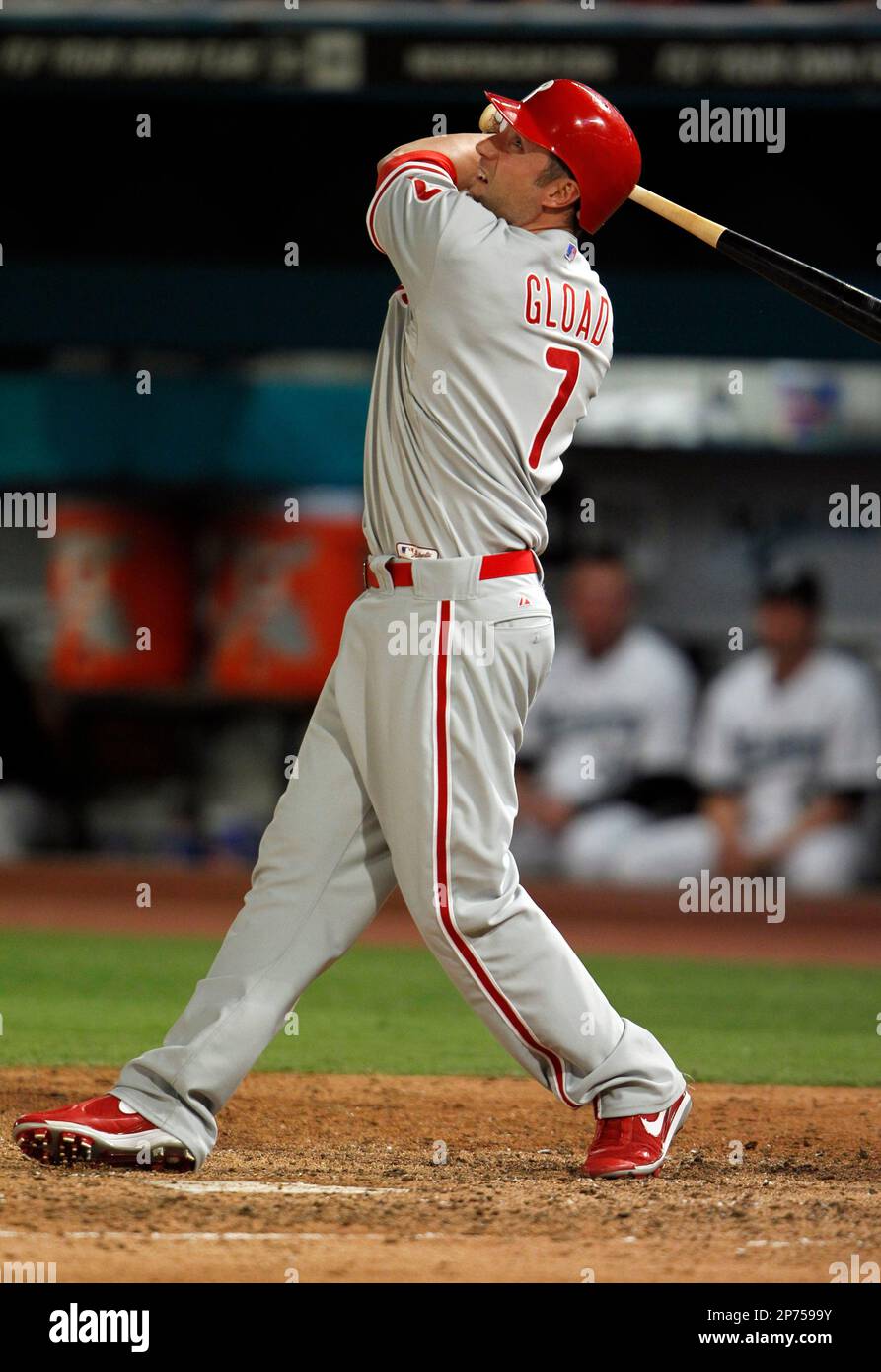 Philadelphia Phillies Ross Gload in a game against the Florida Marlins ...