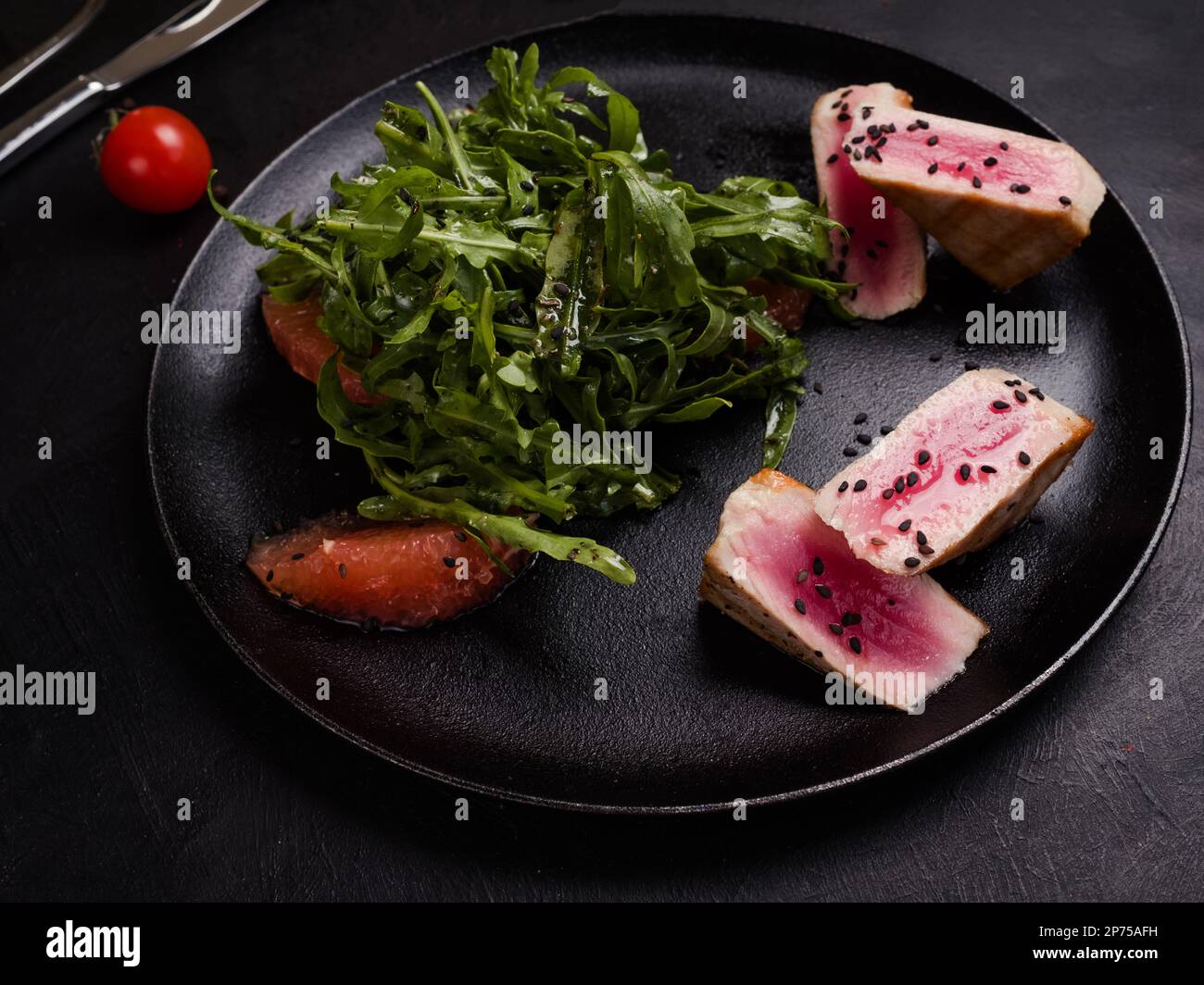 ready made delicious meat cobb salad Stock Photo - Alamy