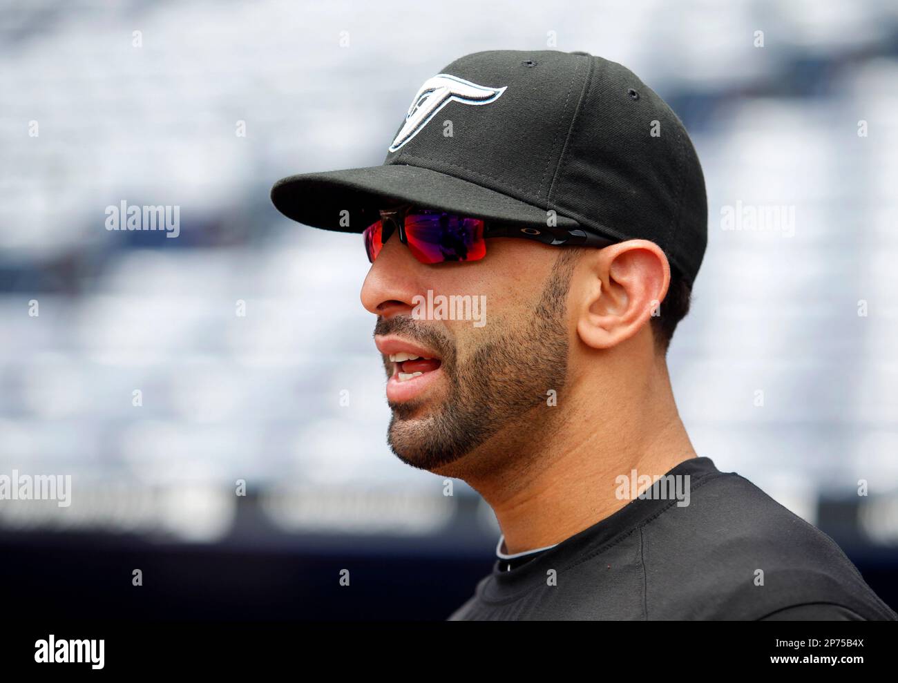 Toronto Blue Jays Jose Bautista plays in a game against the Atlanta ...