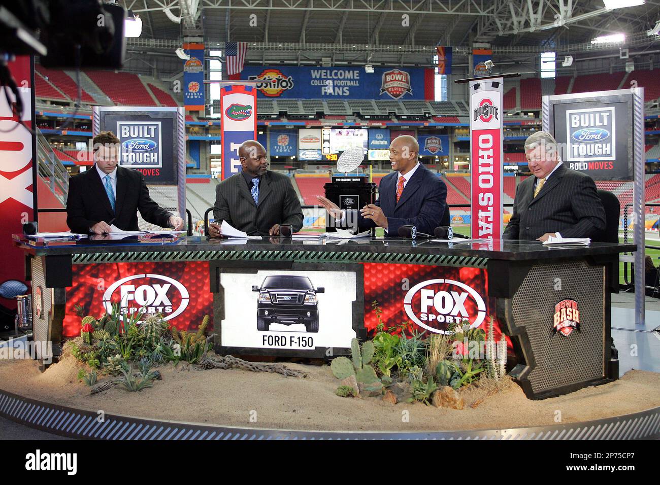 The Fox Sports television announcing crew, including (L-R) show host ...