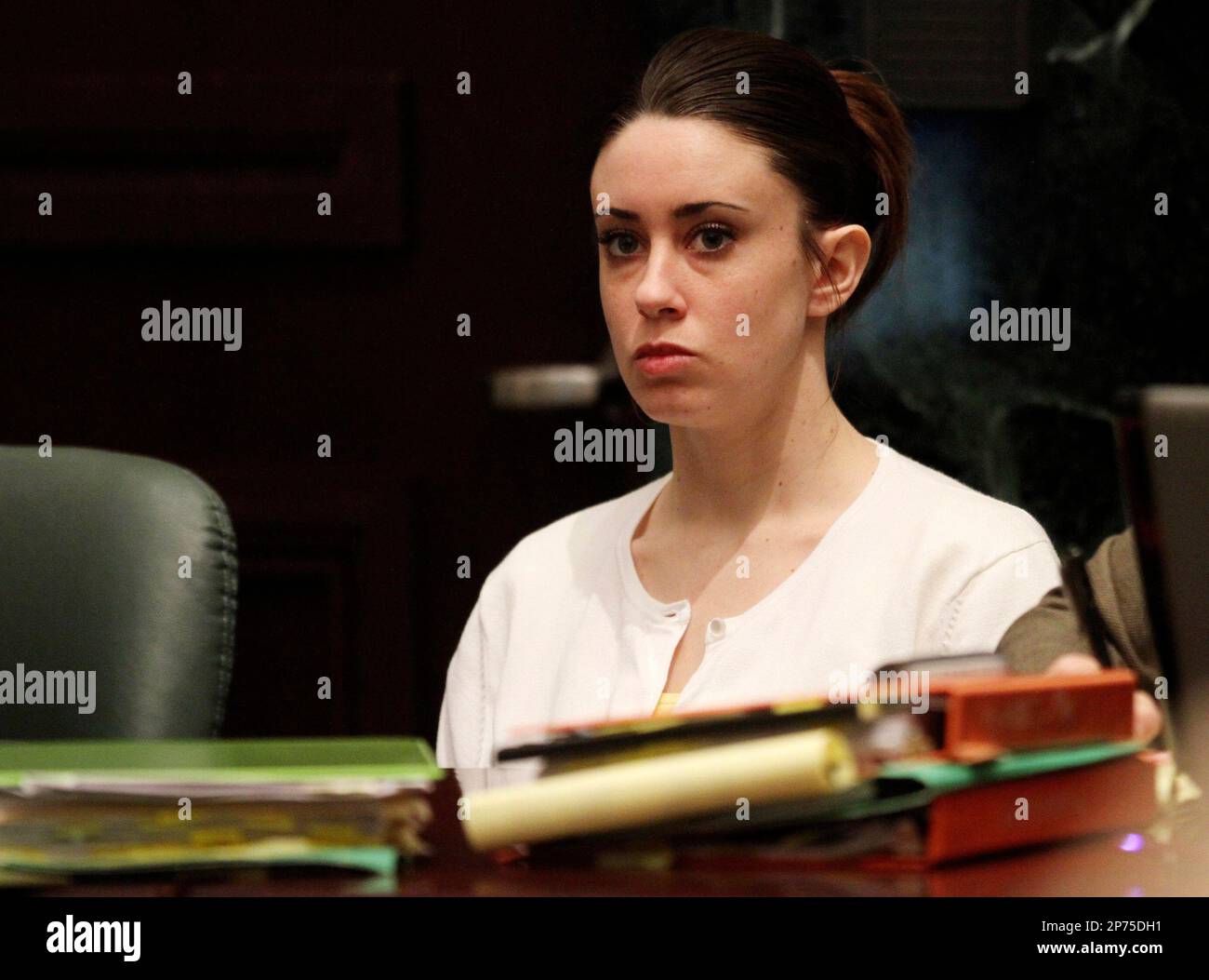 Casey Anthony sits in court for her murder trial at the Orange County ...