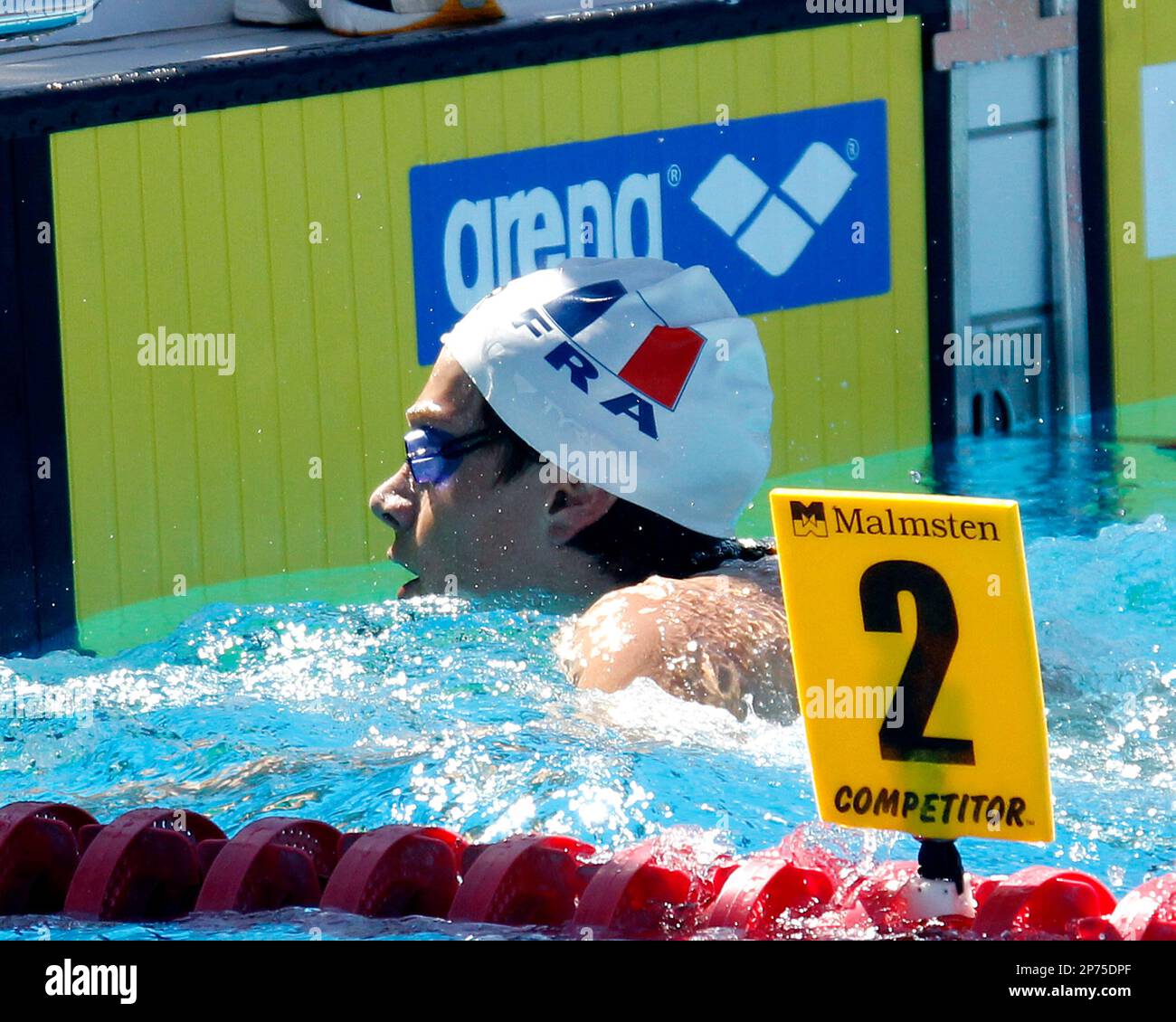 Yannick Agnel Of France Wins The Mens 200 Meter Freestyle Final At