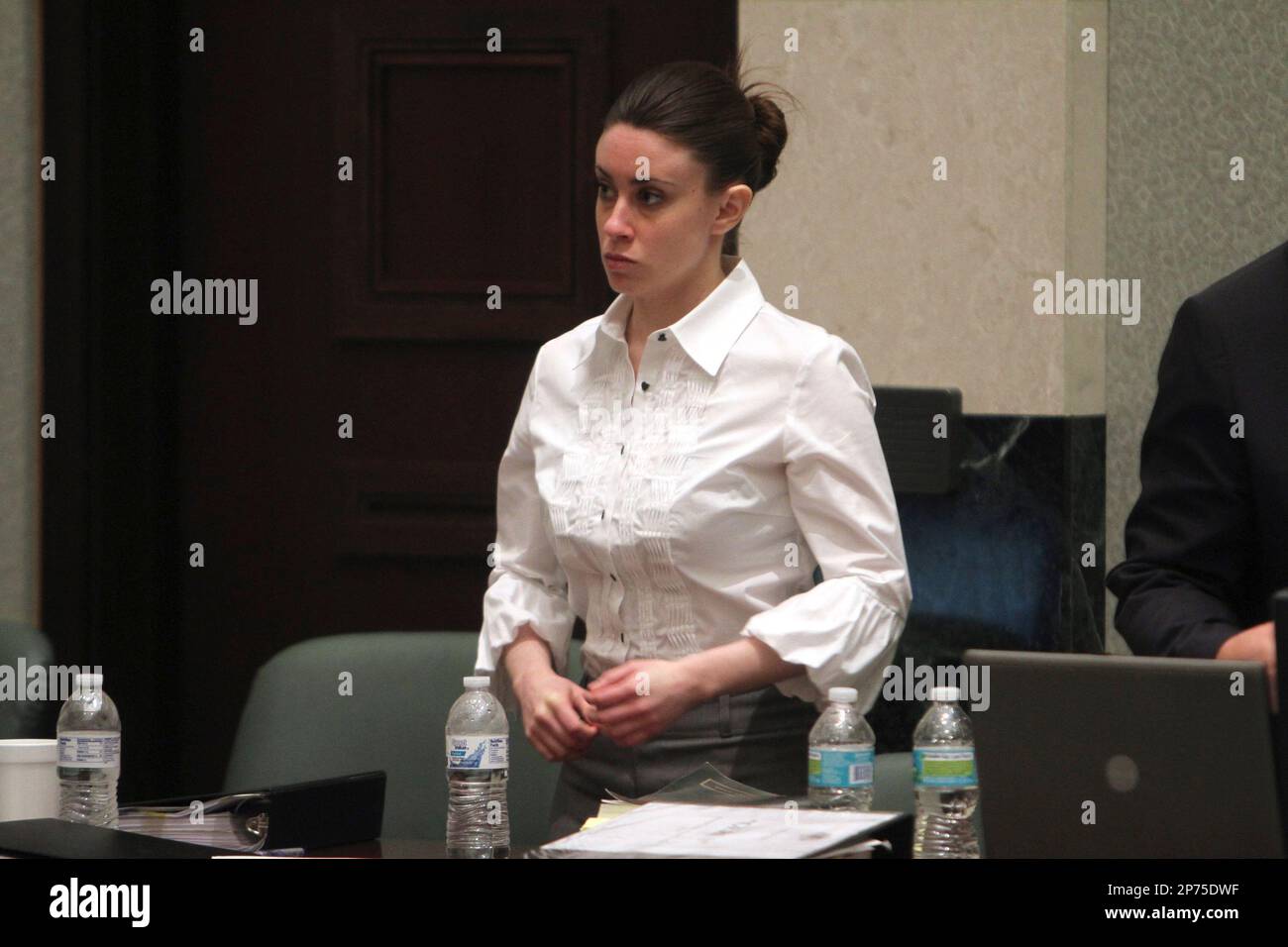 Casey Anthony is shown during a break in court during her murder trial ...