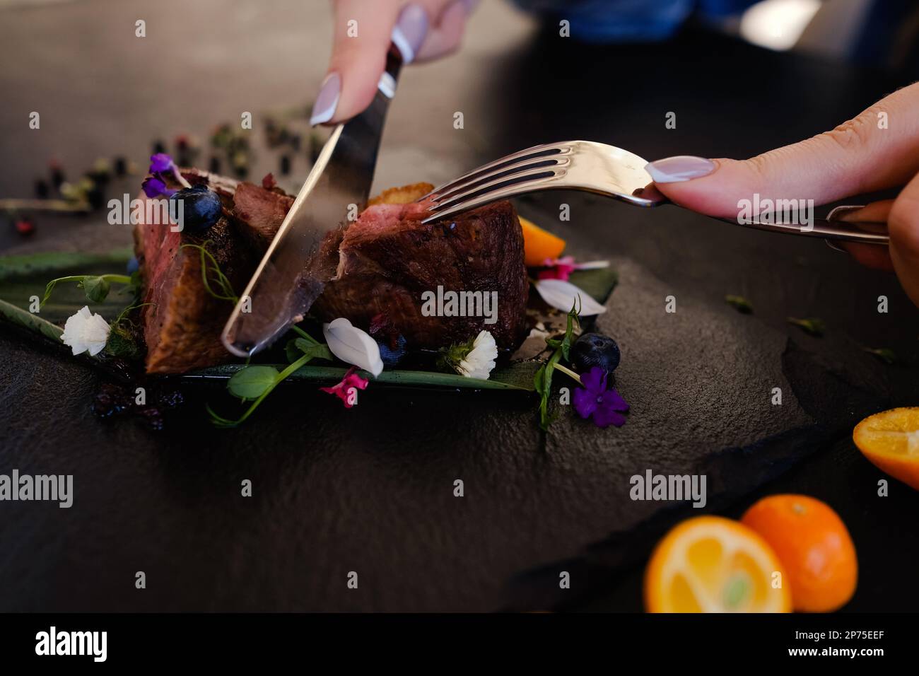 Tasting exotic restaurant gourmet hi-res stock photography and images ...