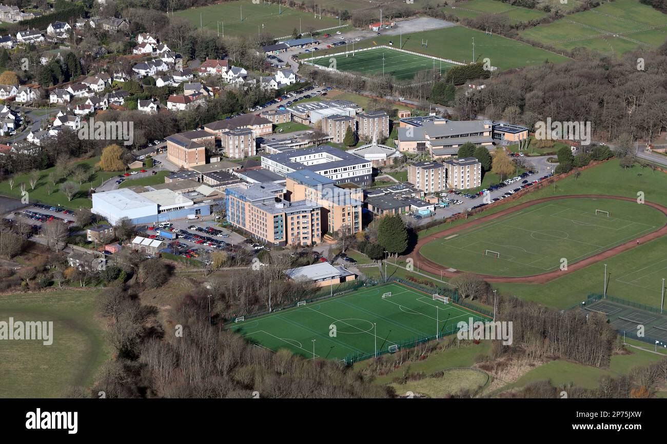 aerial view of Leeds Trinity University, West Yorkshire, UK Stock Photo ...