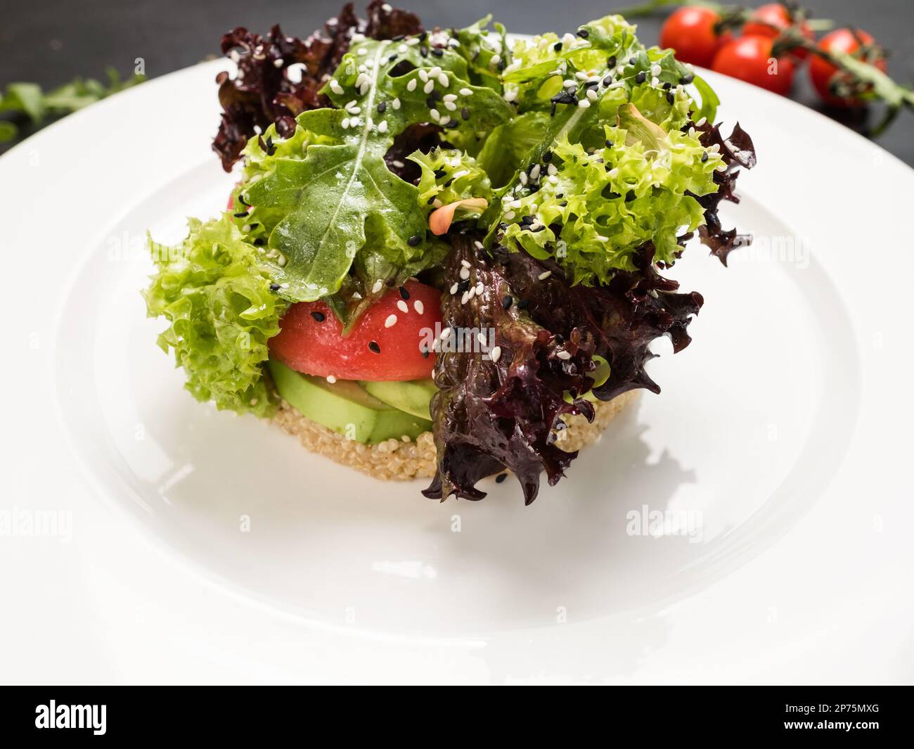 vegan sandwich restaurant food Stock Photo - Alamy
