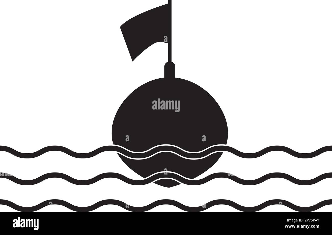 Diving buoy icon on white background. nautical and sea vacation symbol ...
