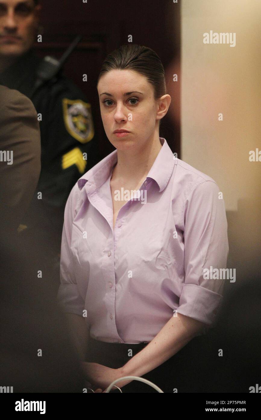 Casey Anthony is shown during her murder trial at the Orange County ...