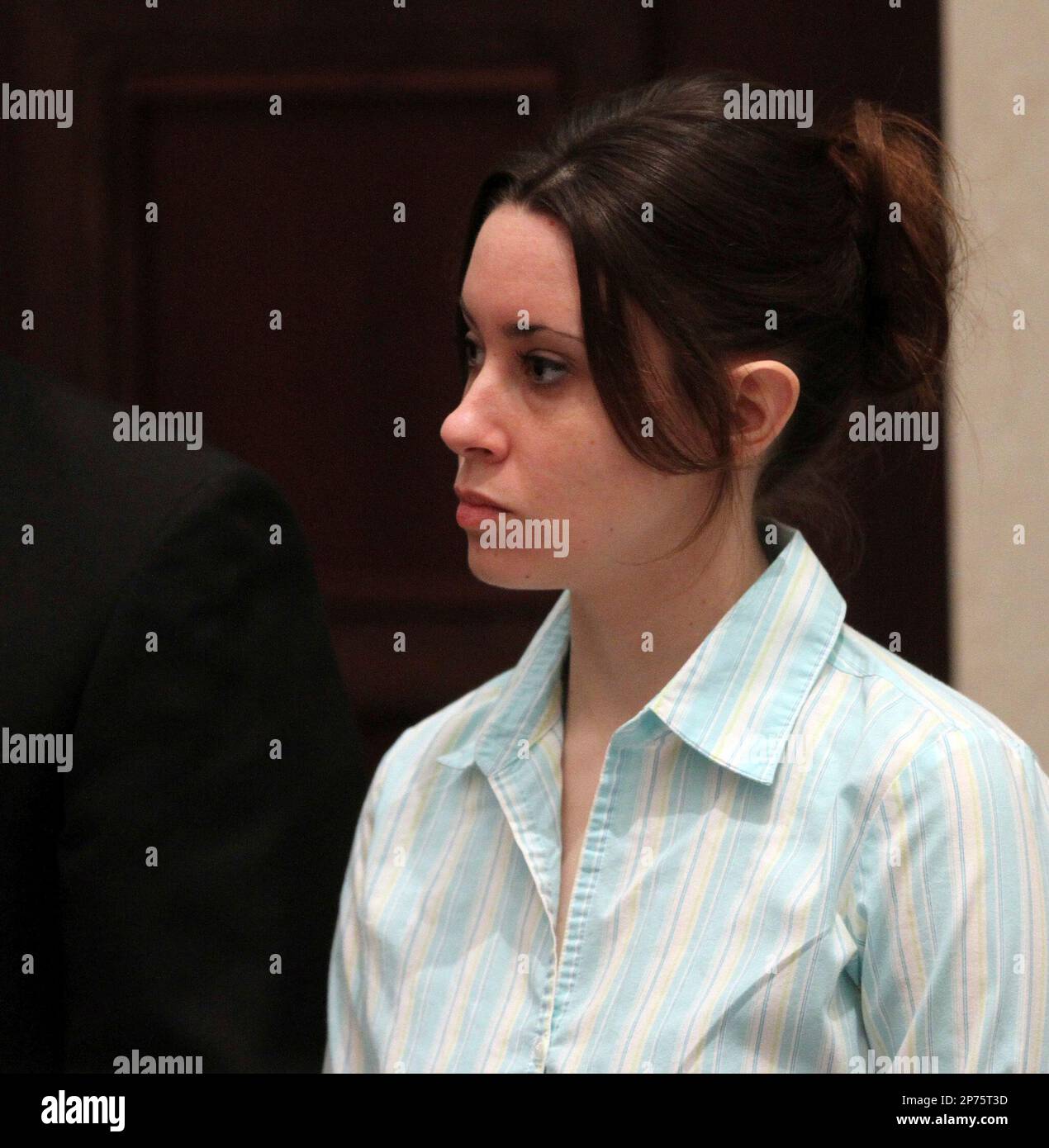 Casey Anthony stands in the courtroom during her murder trial at the ...