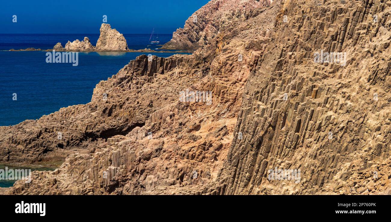 Columnar Jointing Structures Of Punta Baja, Lava Flows, Volcanic Rocks ...