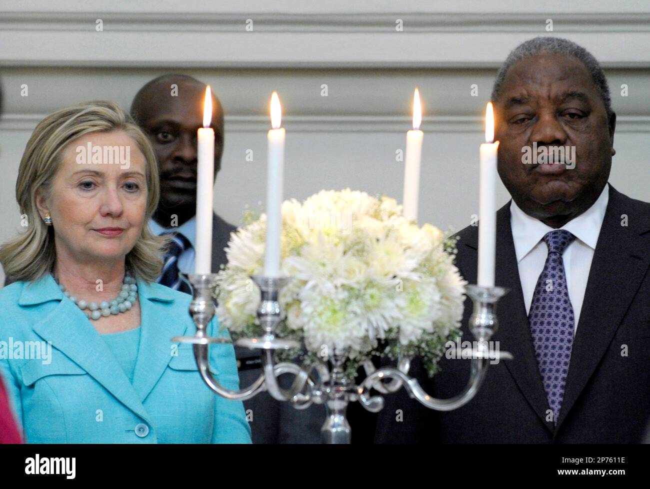 Secretary of State Hillary Rodham Clinton attends a dinner with Zambia ...