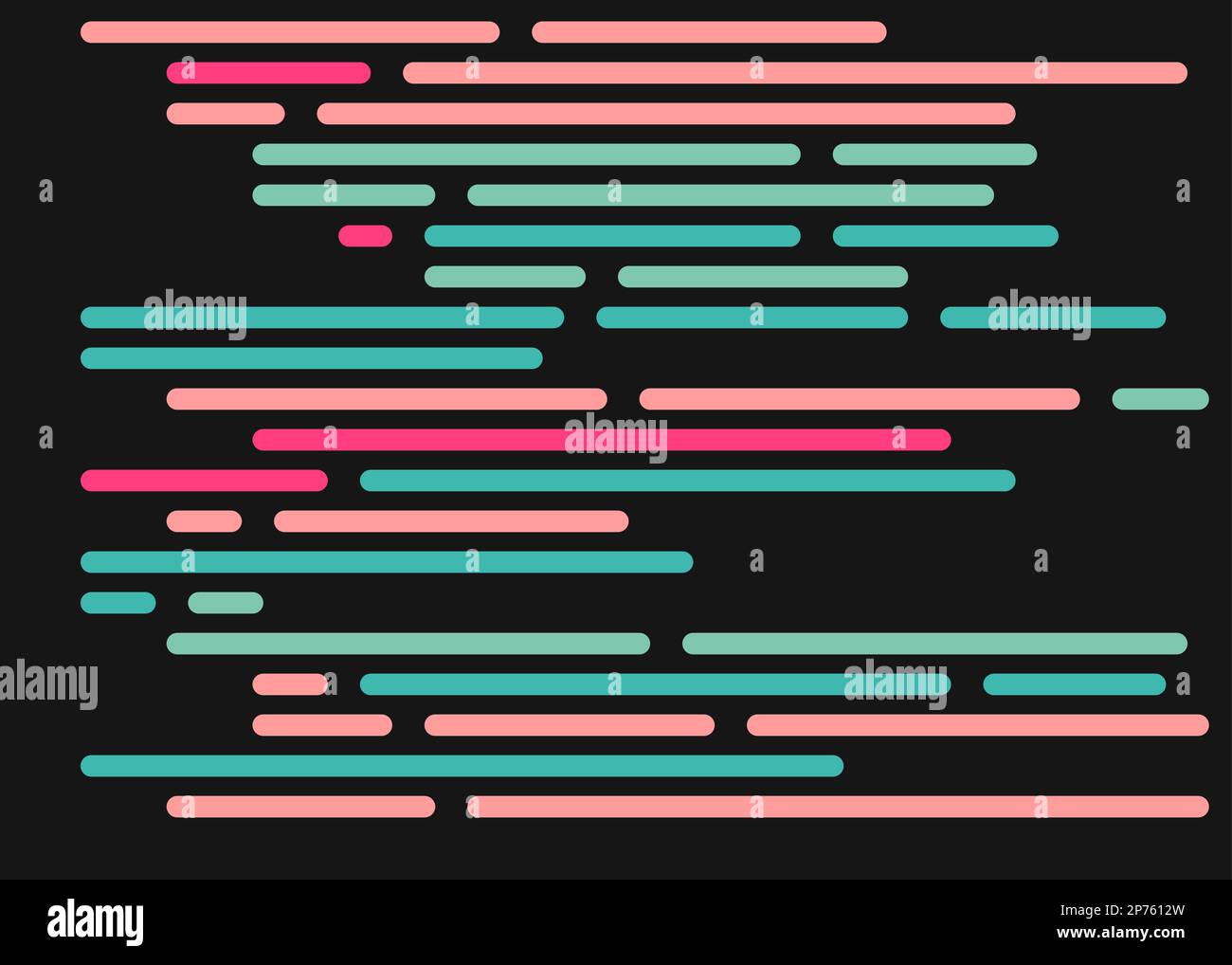 Cartoon coding simulated lines vector illustration Stock Vector Image ...