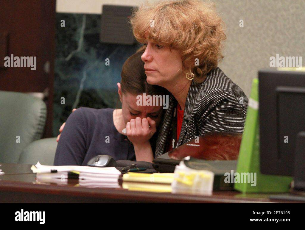 Casey Anthony is comforted by her attorney Dorothy Clay Sims during ...