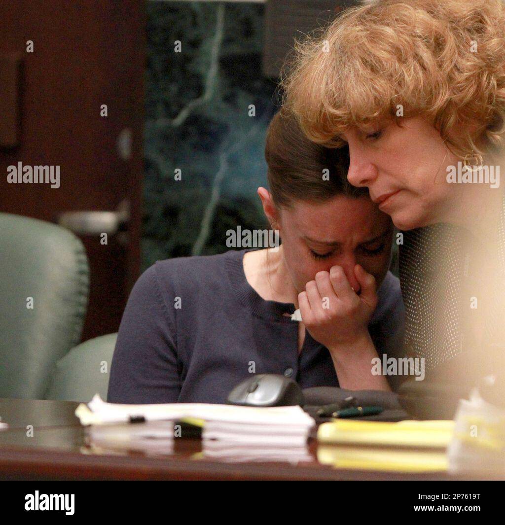 Casey Anthony is comforted by her attorney Dorothy Clay Sims during ...