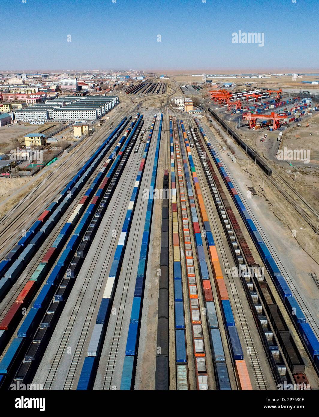 XILINGOL LEAGUE, CHINA - MARCH 8, 2023 - Aerial photo taken on March 8 ...