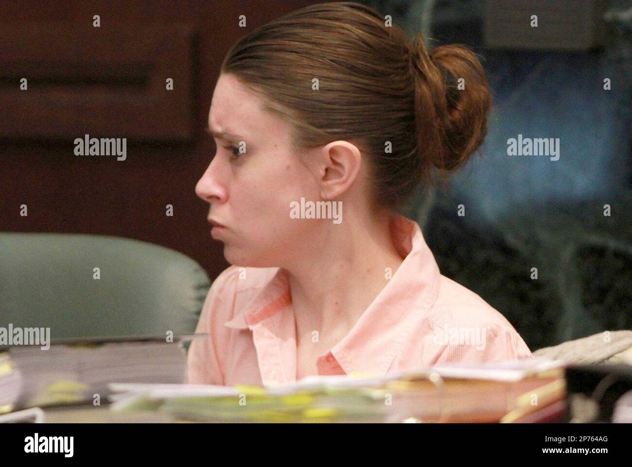 Casey Anthony is shown during her murder trial at the Orange County ...