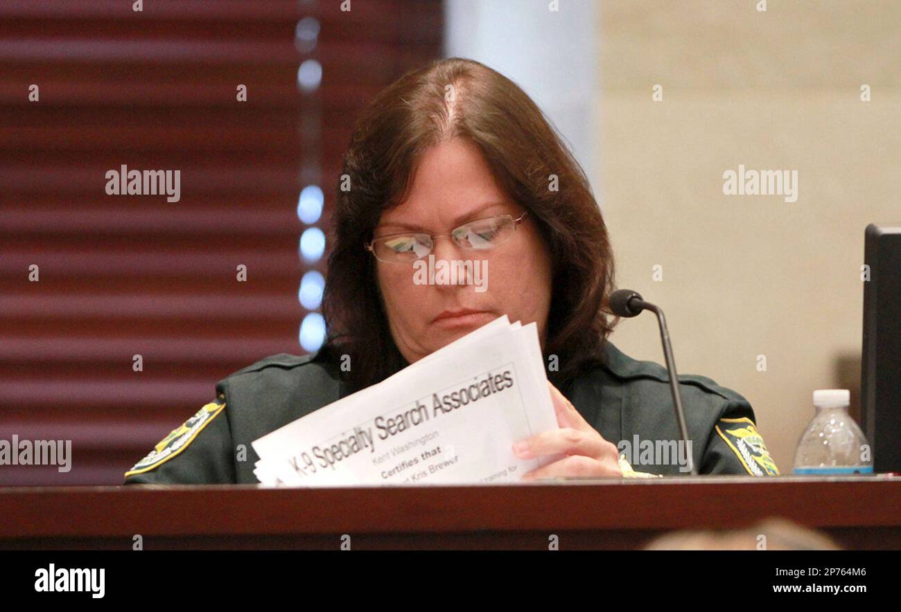 Kristen Brewer of the Osceola County Sheriff's Office testifies during ...