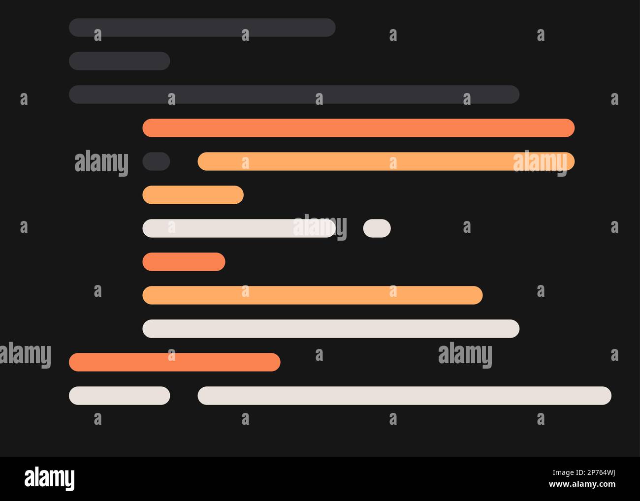 Cartoon coding simulated lines vector illustration Stock Vector Image ...