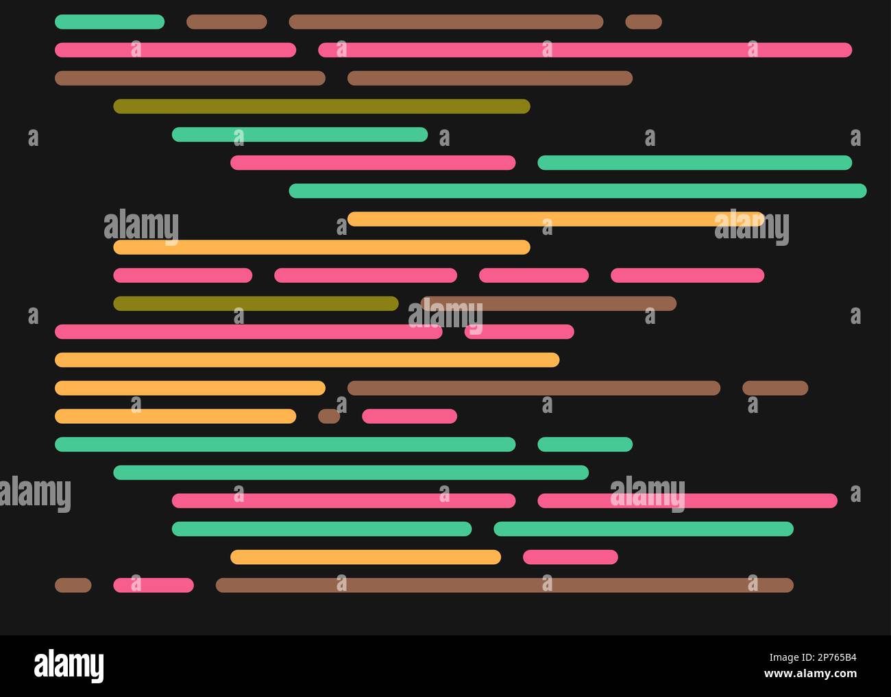 Cartoon coding simulated lines vector illustration Stock Vector Image ...