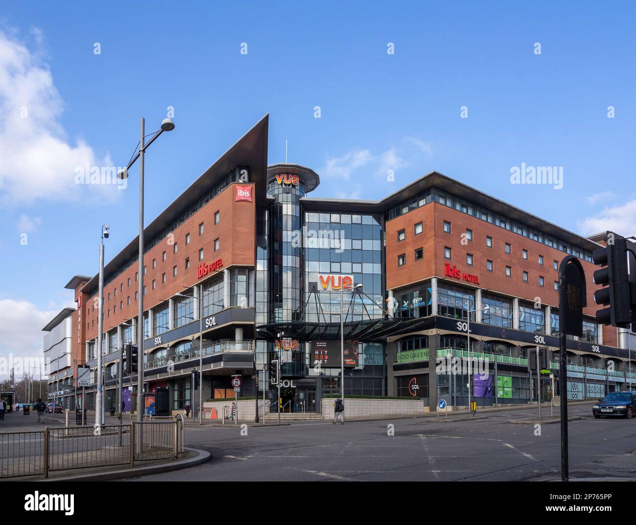 Sol Central, Northampton, UK; a cinema and hotel complex also featuring ...