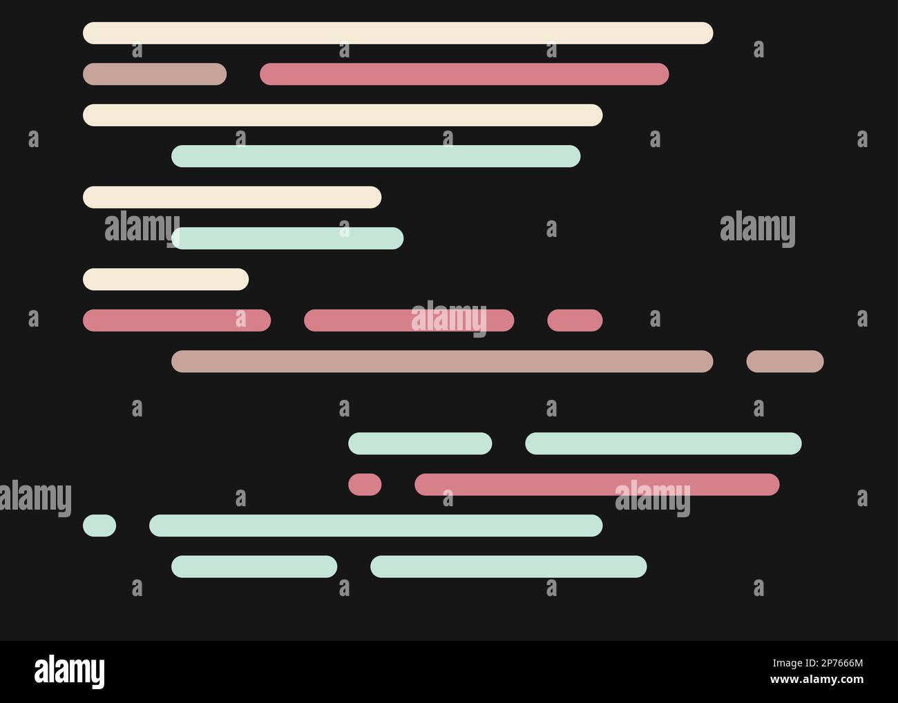 Cartoon coding simulated lines vector illustration Stock Vector Image ...