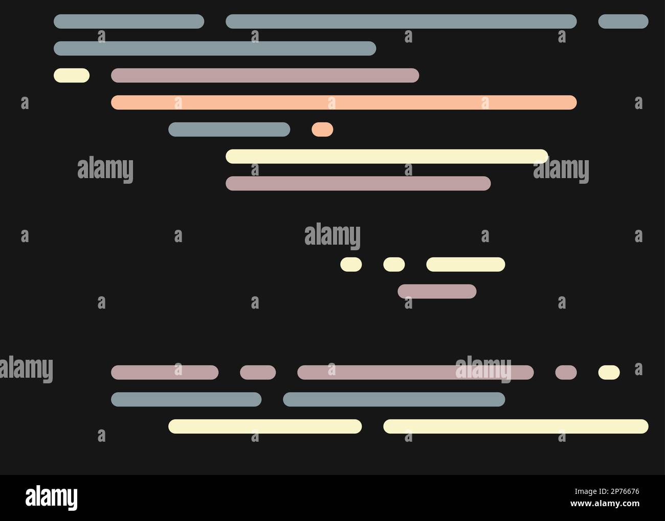 Cartoon coding simulated lines vector illustration Stock Vector Image ...