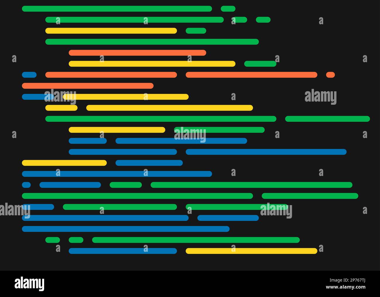 Cartoon coding simulated lines vector illustration Stock Vector Image ...