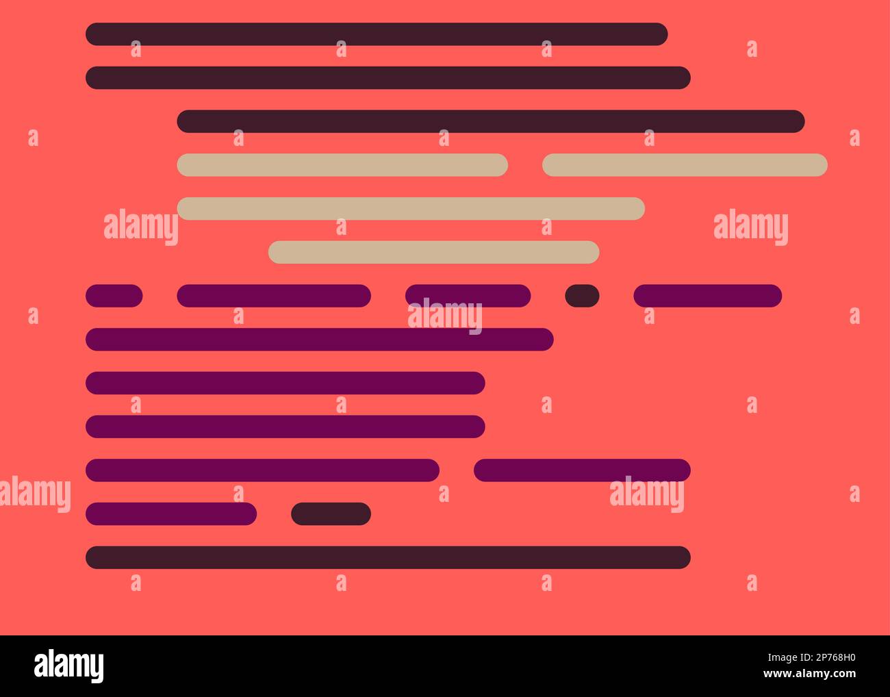 Cartoon coding simulated lines vector illustration Stock Vector Image ...