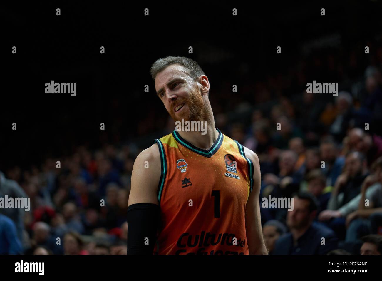 Victor Claver of Valencia basket in action during the Turkish Airlines ...