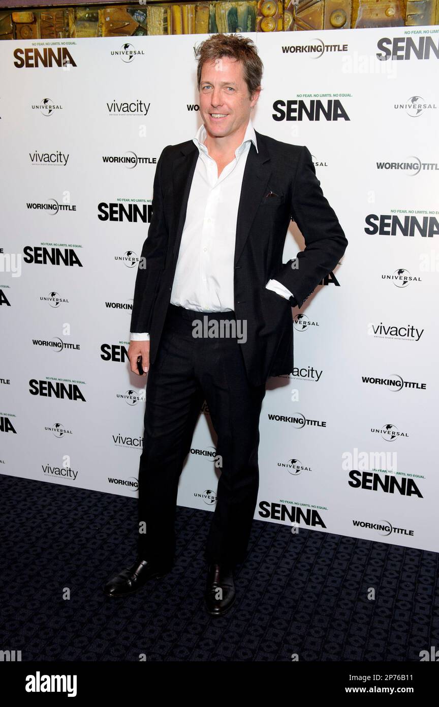 British actor Hugh Grant arrives for the UK Premiere of Senna at a ...